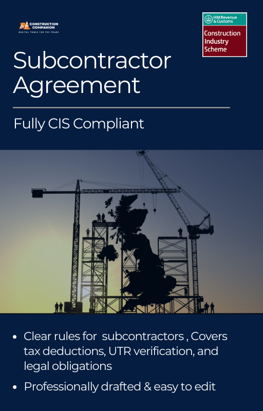 CIS-Compliant Subcontractor Agreement Template – Construction Companion